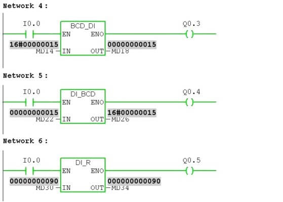 Siemens PLC programming: BCD, Integer, Double Integer, Real Siemens PLC programming: BCD, Integer, Double Integer, Real