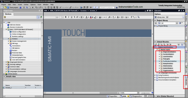 Create an Application in HMI using Tia Portal - Siemens PLC