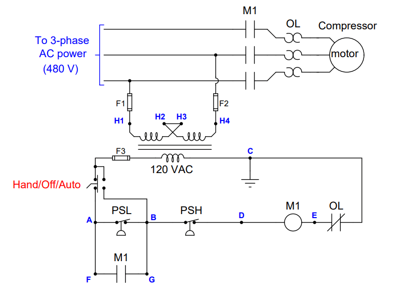 Air Compressor Circuit Diagram