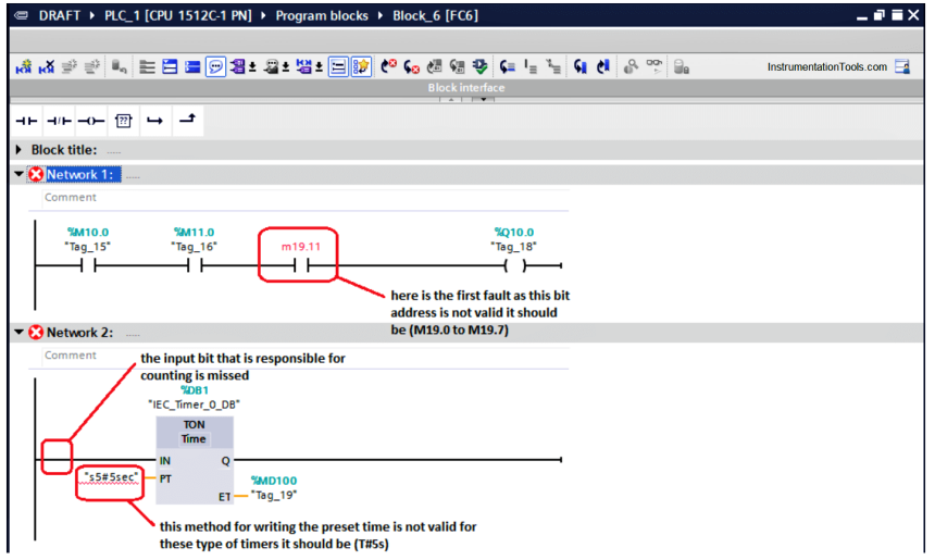 Software Troubleshooting Errors and Faults in Siemens PLC