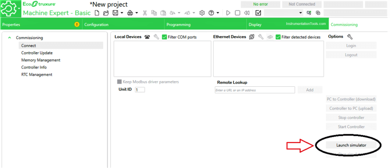 How to do Simulation in Schneider PLC? - Inst Tools