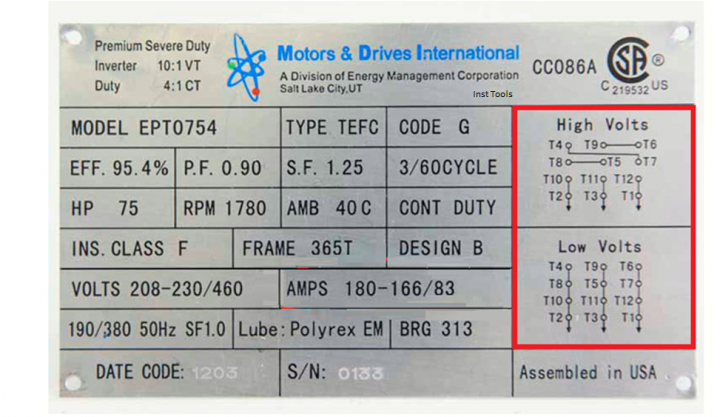 How to Read the Nameplate of a Motor? - Inst Tools