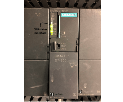 Troubleshoot the Status of a PLC Via CPU Indicators