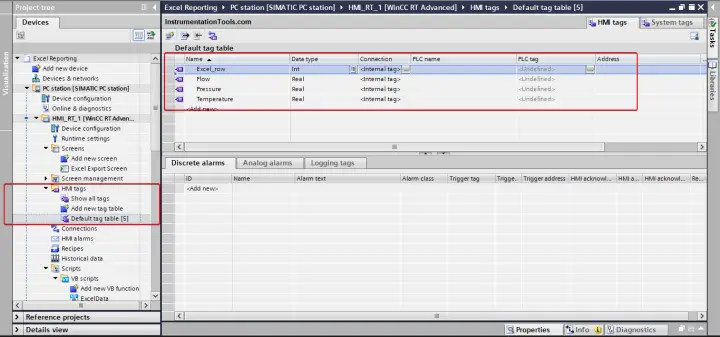 Export Data From Wincc Runtime Advanced Into Excel Using Vb Script