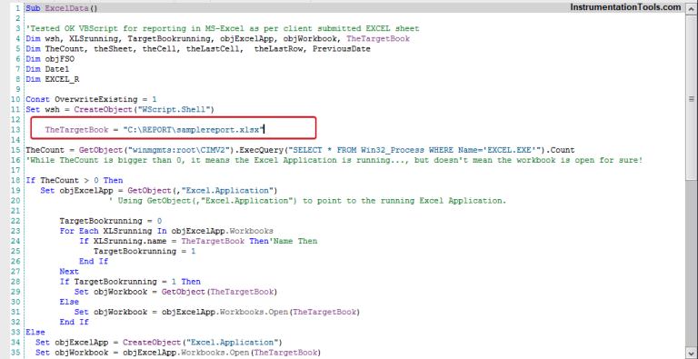 Export Data From Wincc Runtime Advanced Into Excel Using Vb Script