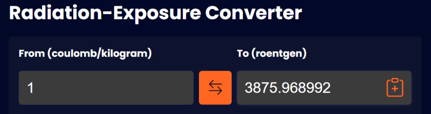 Free Online Radiation Exposure Calculating Platform