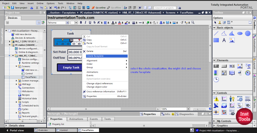 What are Faceplates? How to Create a Faceplate? HMI Visualization