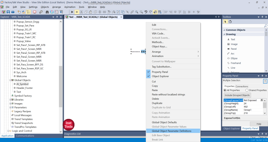 How to Create Templates in FactoryTalk View Studio?