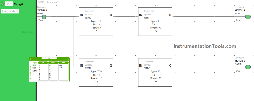 Electrical Ladder Diagram Control using Timers Example