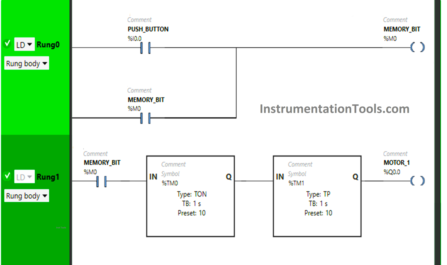 PLC Programming Example with Pushbutton and Motor PLC Programming Example with Pushbutton and Motor
