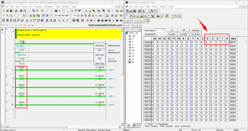 The Concept of Shift Register in Omron PLC with Example