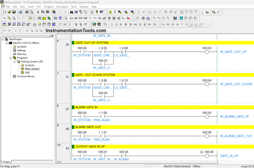 Omron Plc Tutorial Car Parking System Application
