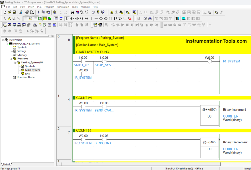 Omron Plc Tutorial Car Parking System Application
