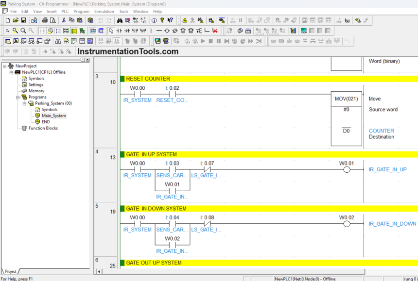 Omron Plc Tutorial Car Parking System Application