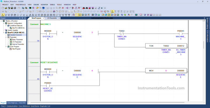 Timer Based Sequential Plc Program With One Button 0939