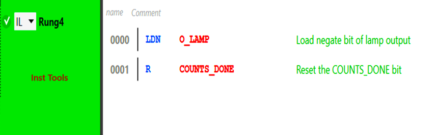 PLC Instruction List Program for Basic Instructions